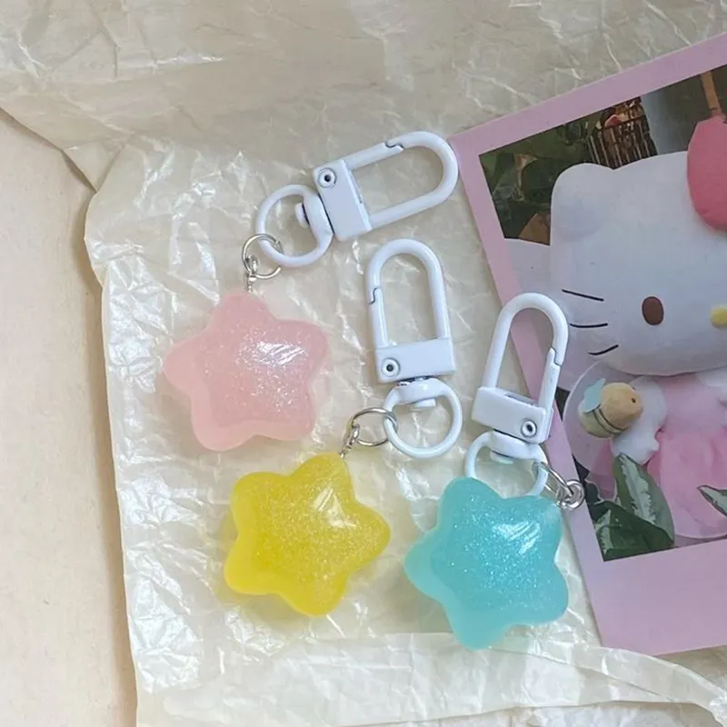 Jelly Pentagram Keychain: Unique Resin Pendant for Backpacks, Headphone ...
