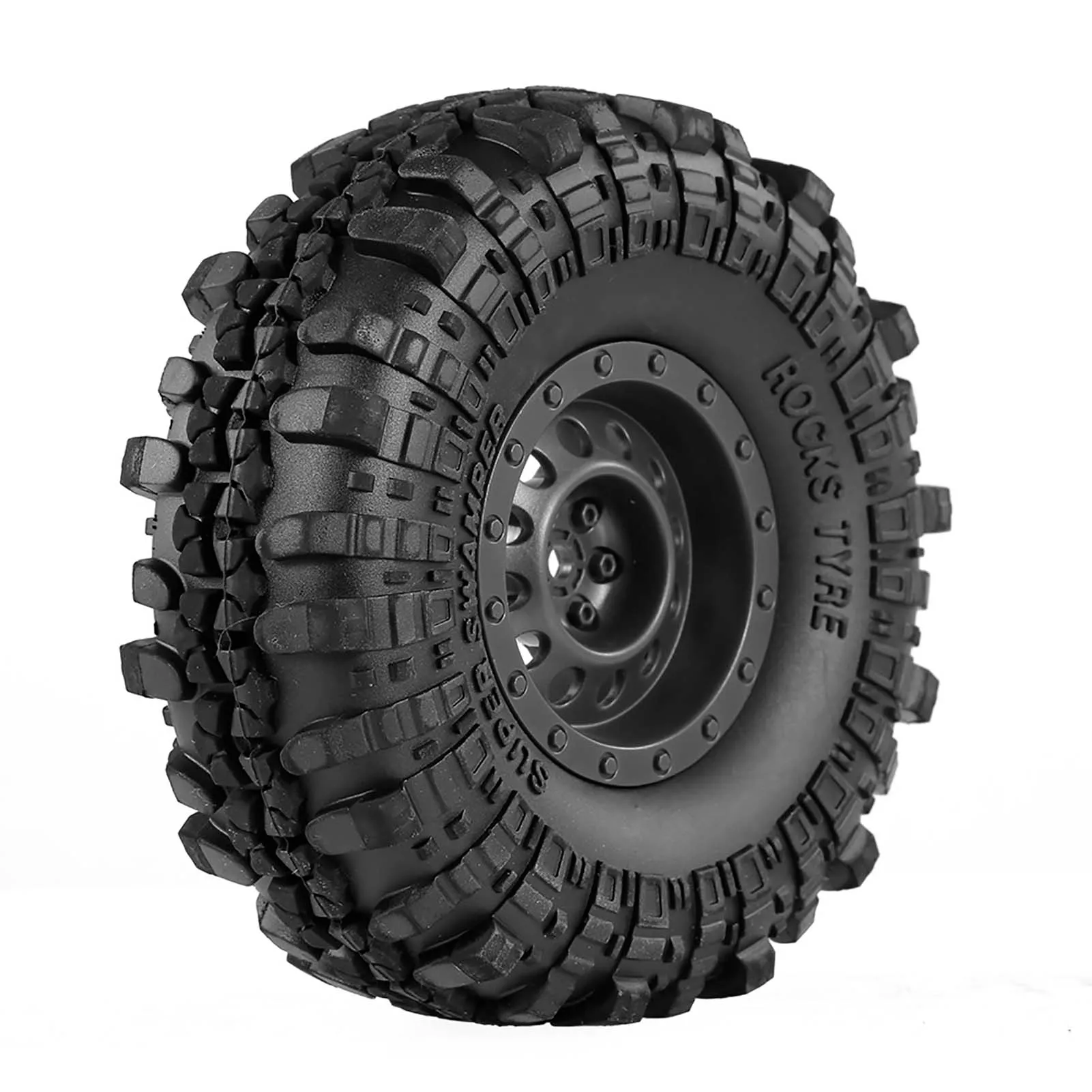 AUSTAR 110mm 1.9 Inch Wheel Rim Rubber Tires for 1/10 RC Car Traxxas ...