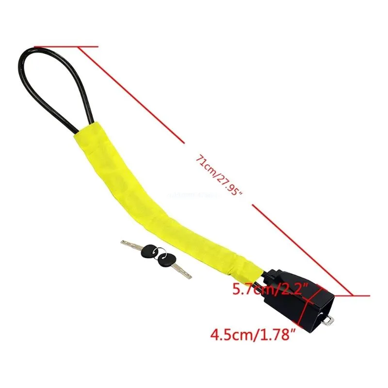 Anti-Theft Car Steering Wheel Lock Belt with 2 Keys, Steel Security ...