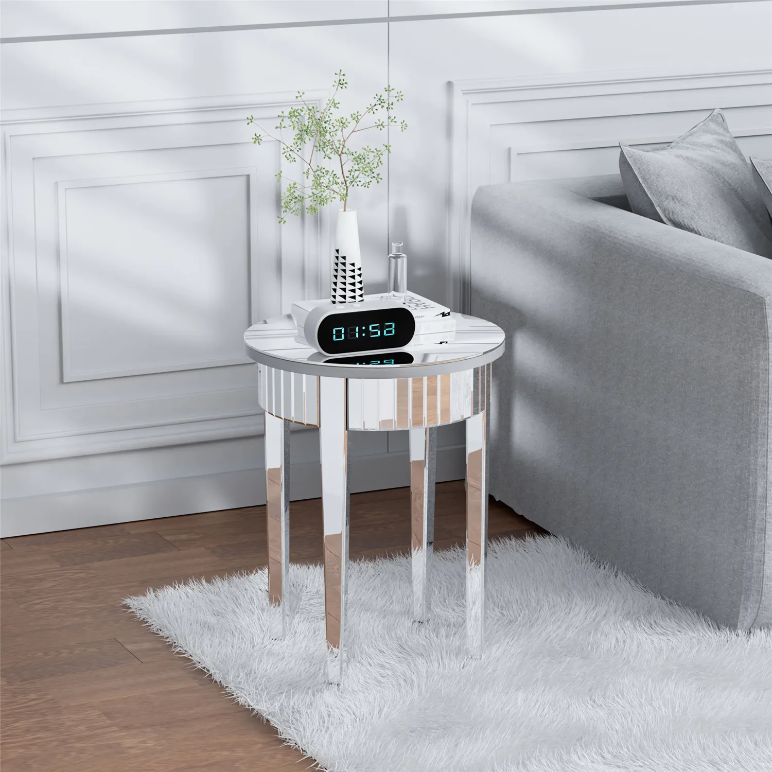 Small silver side table store