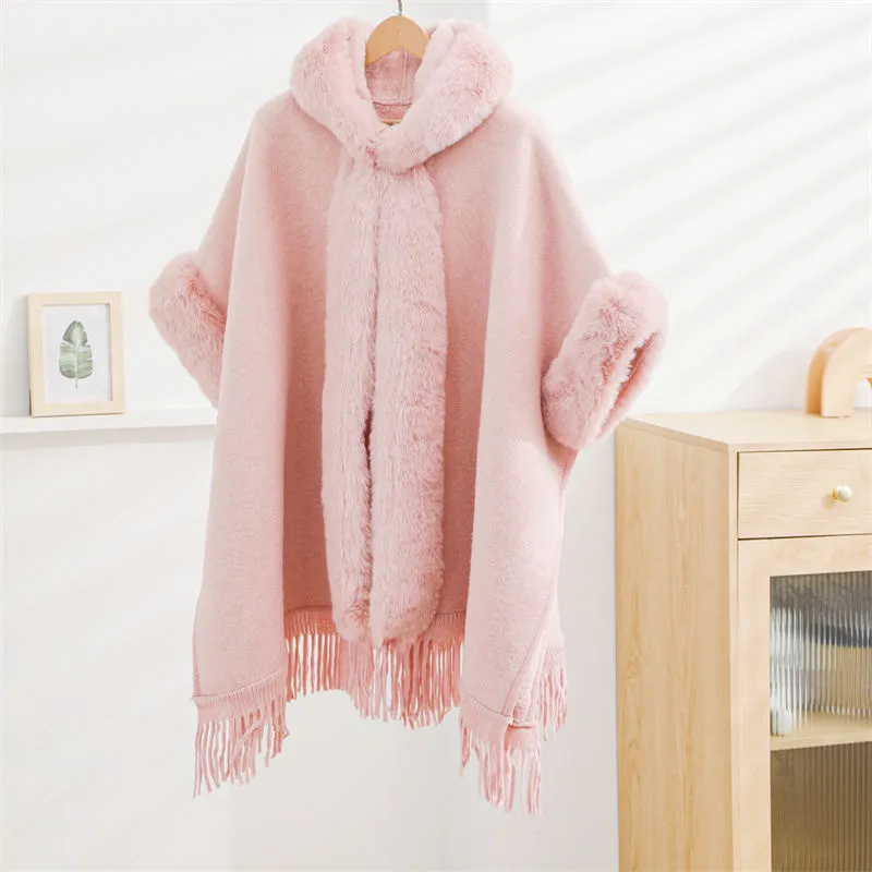 Cozy Faux Fur Hooded Cloak: Stay Warm and Chic This Winter from Dhgate ...