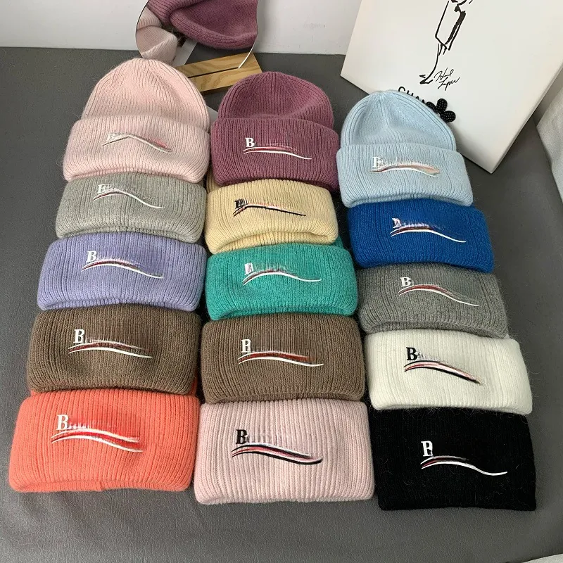 Warm Wool & Rabbit Hair Beanies: Stylish Letter Beanies for Winter ...
