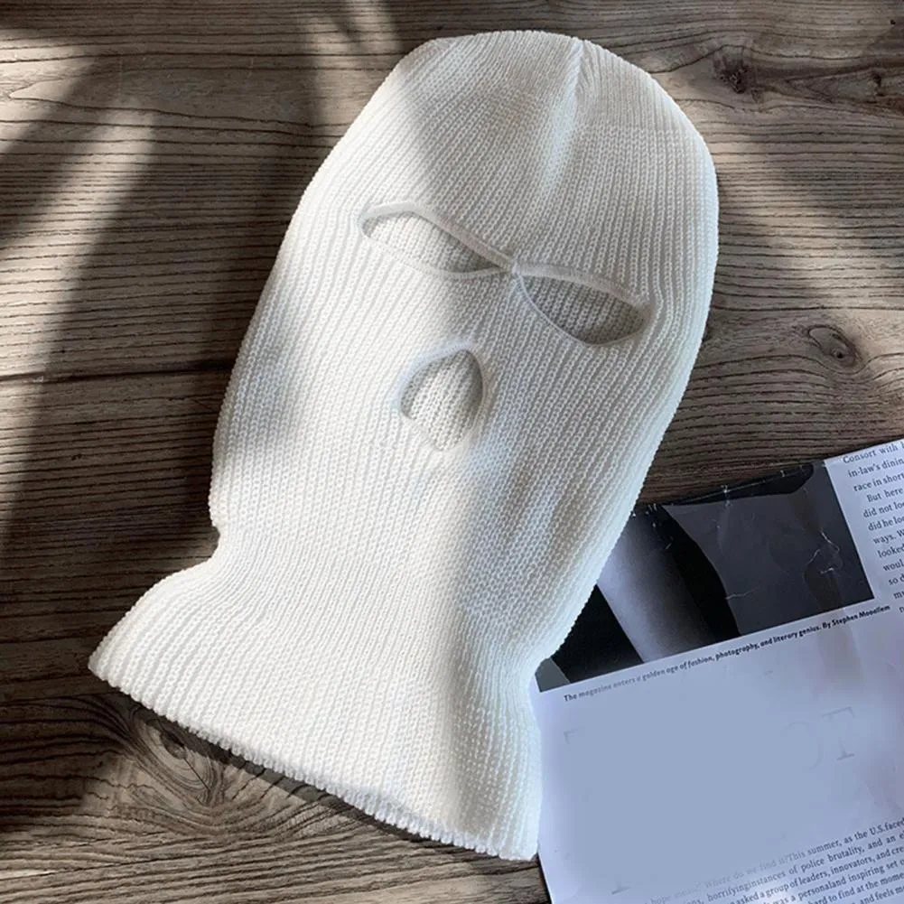 2024 Full Face Knit Cap Ski Mask Hat 3 Holes Balaclava Tactical ...