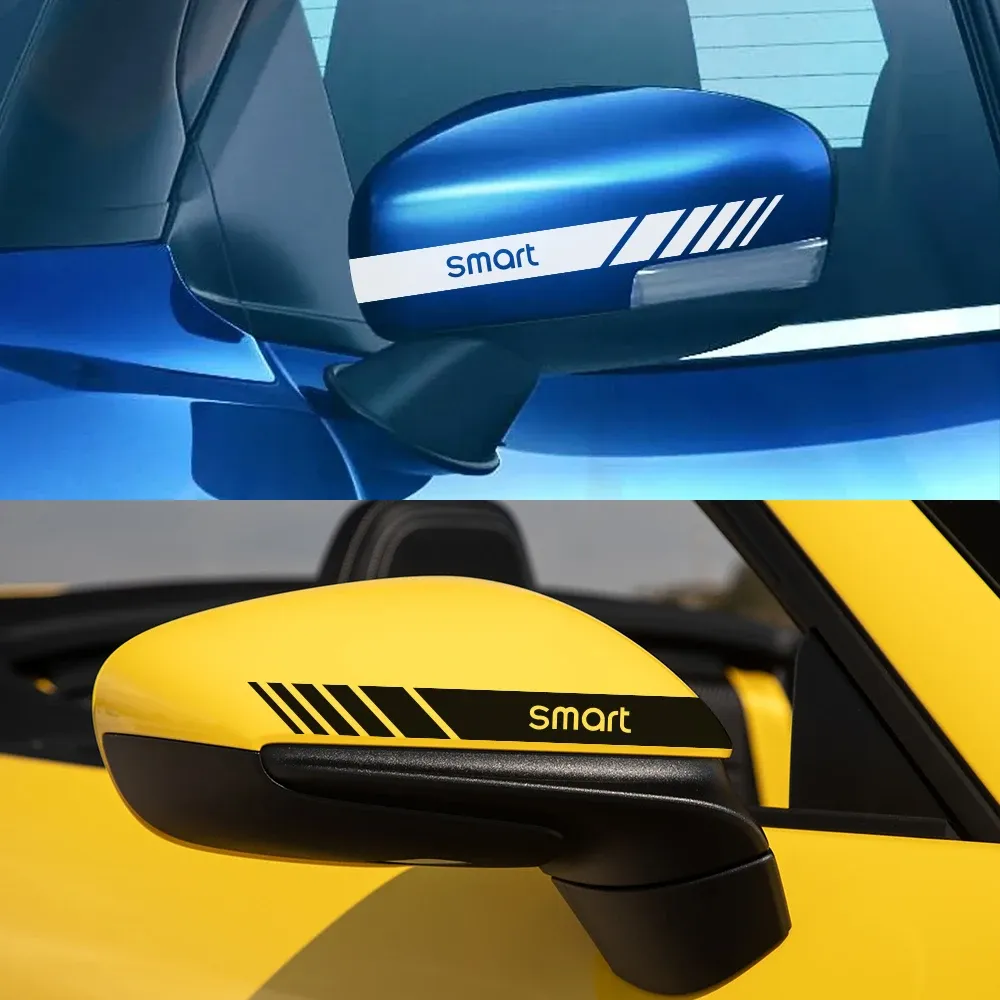Auto Rearview Mirror Cover Decor Vinyl PVC Film Stickers For Smart ...