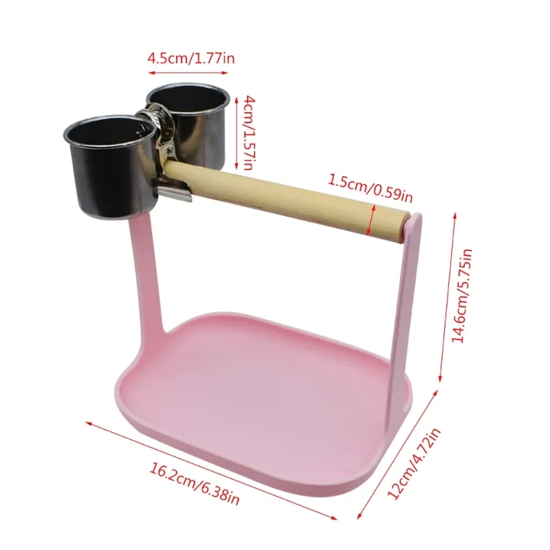 DHgate.com:Natural Wood Tabletop Parrot Stand with Plastic Tray for ...