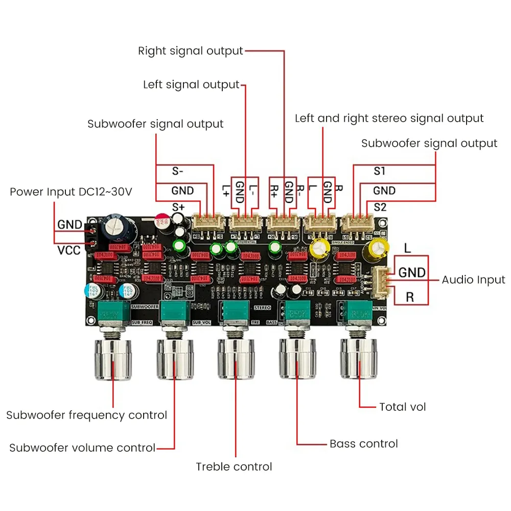 DHgate.com:JRC2068 Preamp Board Stereo Audio Preamplifier Volume ...
