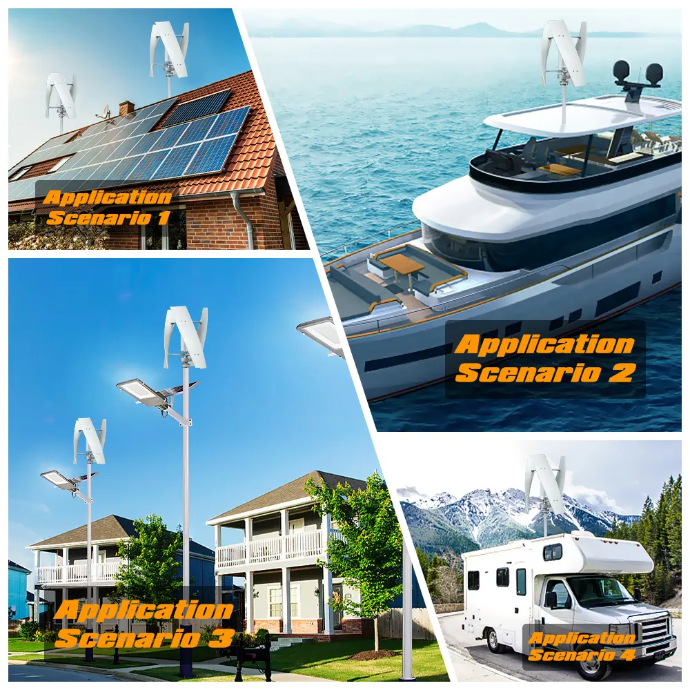 2000W Vertical Axis Wind Turbine 48V Alternative Energy Generator 220V ...