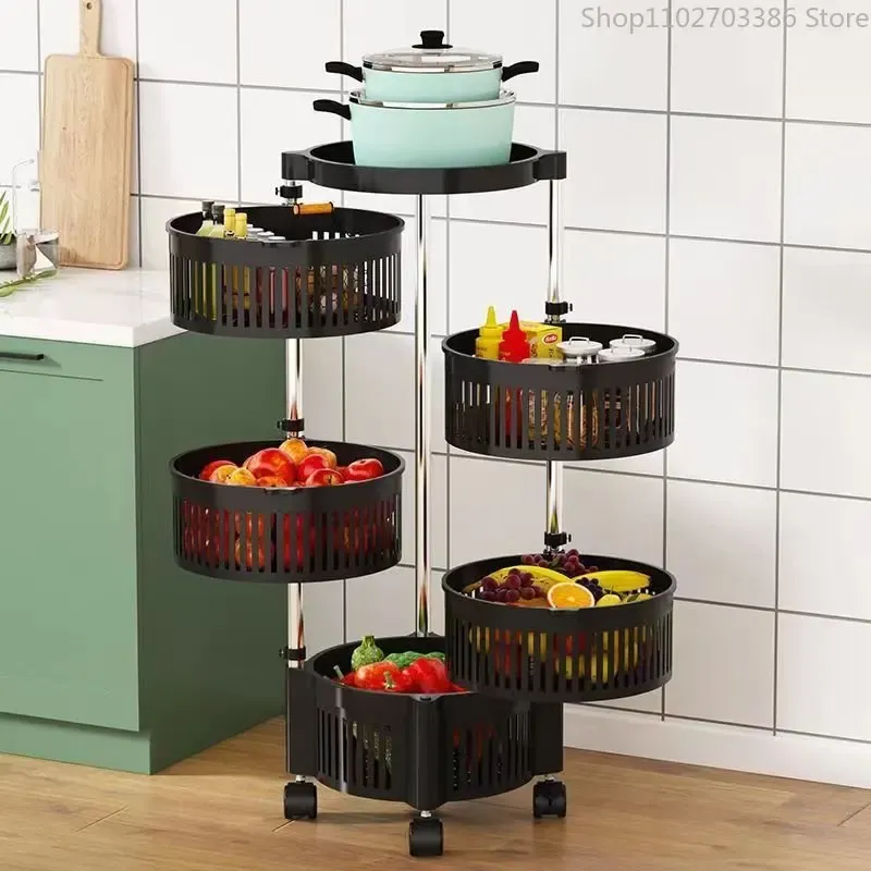 Multilayer Trolley kitchen utensil organizer with Wheels for Kitchen ...
