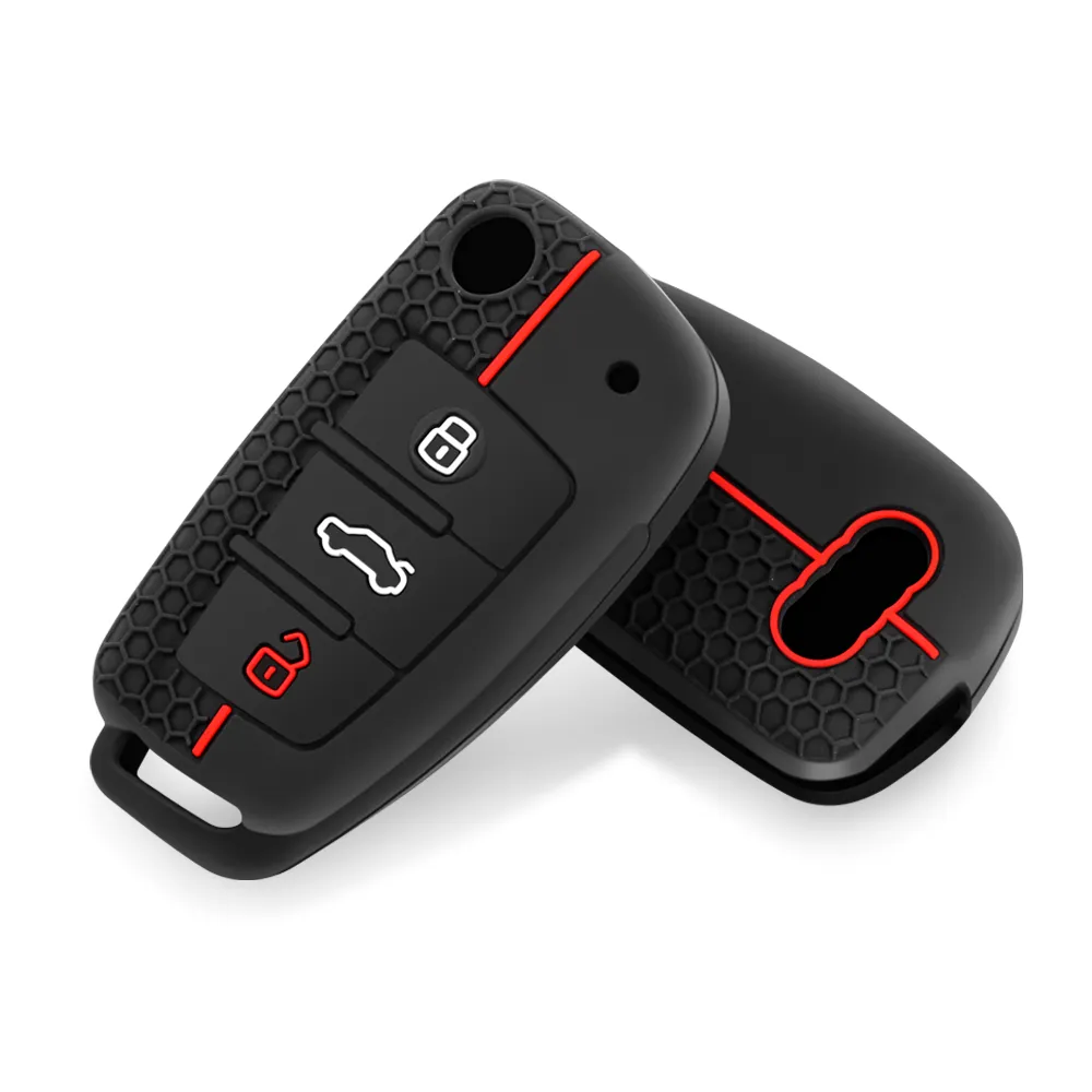 Silicone Car Key Case Cover for Audi A1 A3 A4 A6 Q2 Q3 Q7 TT TTS R8 S3 ...