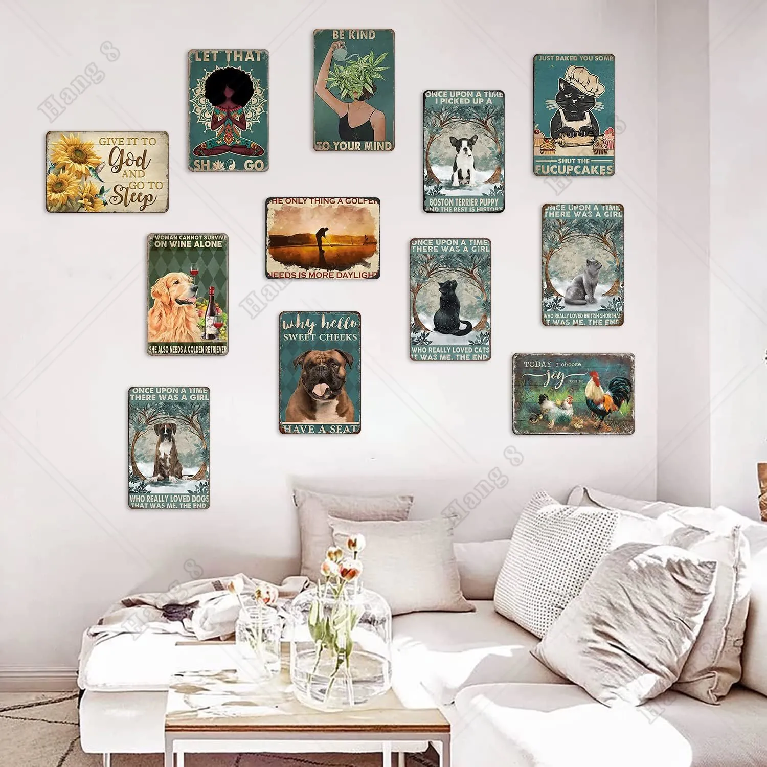 Vintage Dog Grooming Metal Sign 12x8 Inch Aluminum Rectangle Wall Decor ...