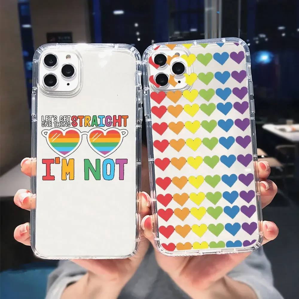 DHgate.com:Vibrant Rainbow Pride iPhone Case: Transparent Back Cover ...