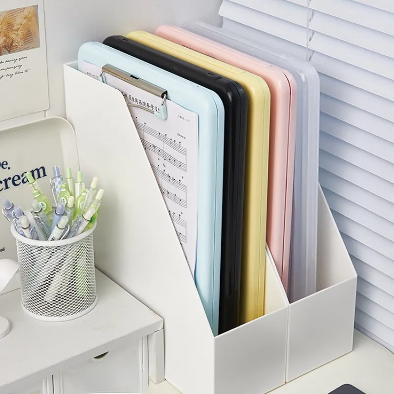 Clipboard Storage Box: A4 File Folder Organizer with Memo Pad & Test ...