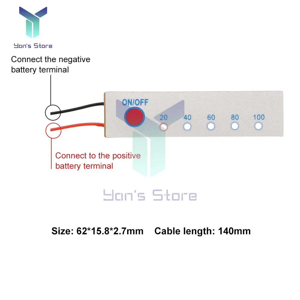 DHgate.com:2-Pack1/3/4S 3.7V/7.4V/12.6V/16.8V Lithium Battery Indicator ...
