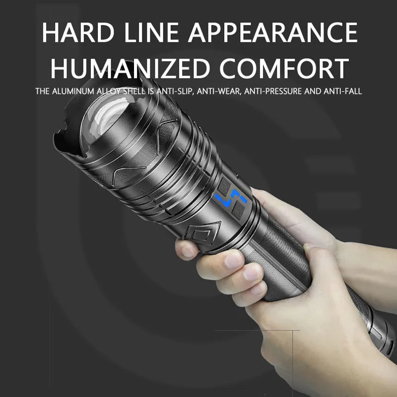 Torchlight Flashlight Ultra Bright LED Zoomable Handheld Light With USB ...