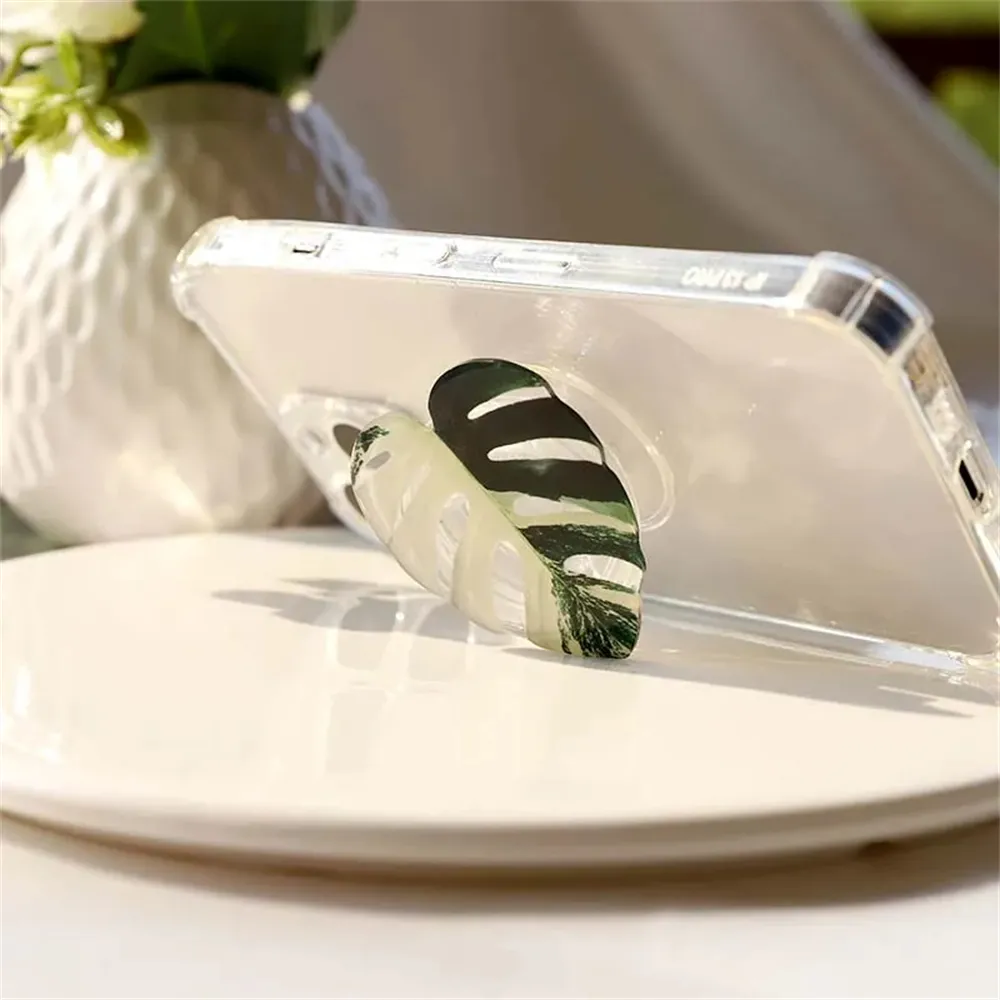 Cute Plant Grip Tok - Folding Phone Stand, Pretty Leaf Design ...