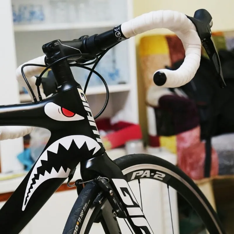 Shark Tube Stickers: Cool 3D Bike Frame Tube Decoration MTB Fixed Gear ...