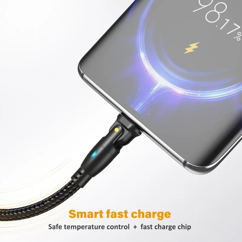 DHgate.com:3-Pack USB-C Fast Charging Cable, 3A 180°Rotating Connector ...