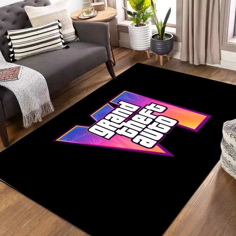 15 Sizes Grand Theft Auto GTA VI Gamer Pattern Area Rug, Creative ...