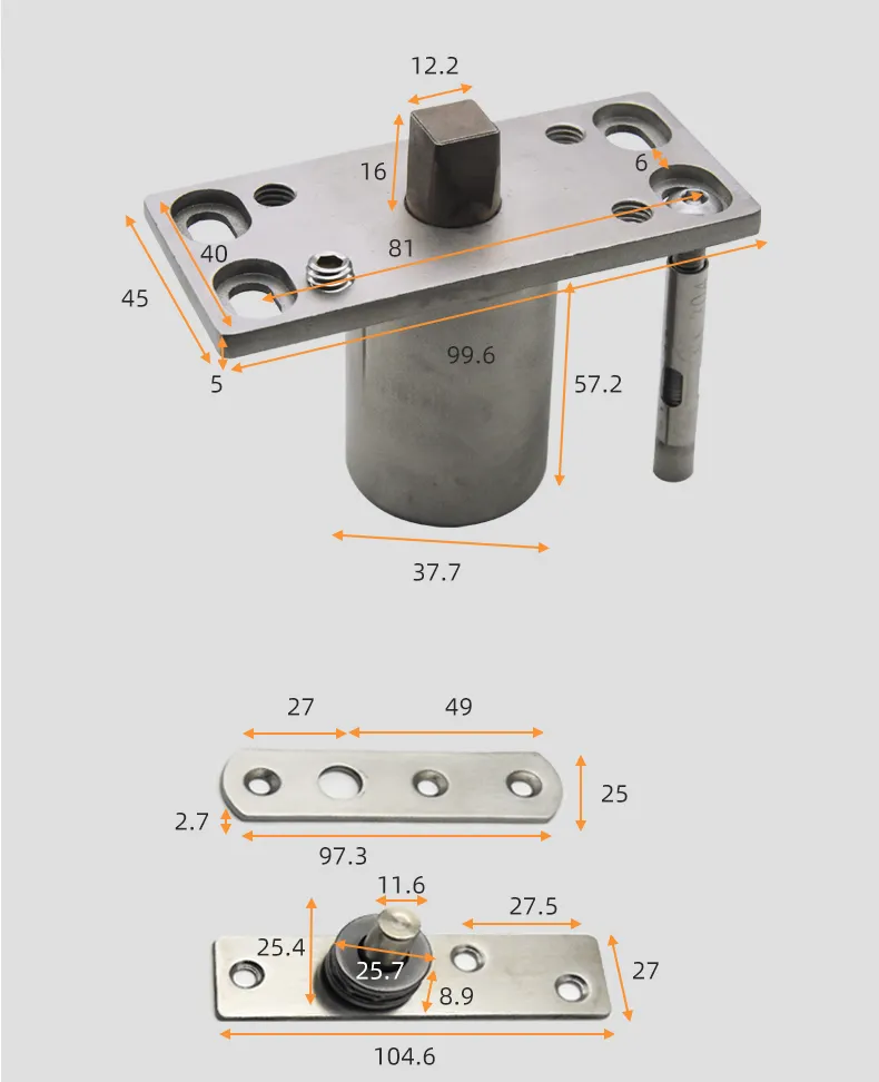 90 Degree Angle Hinge Revolving Door Pivot Hinge Set Hydraulic Door ...