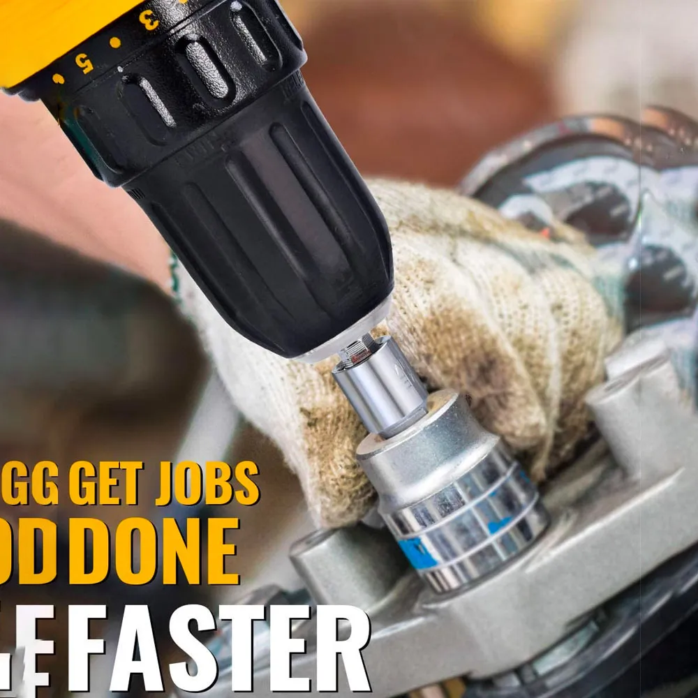 DHgate.com:360° Rotatable Drill Sockets Adapter Kit with Hex Shank for ...