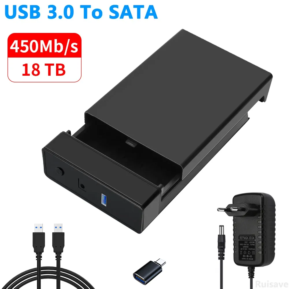 5 External Drive Enclosure: Aluminum SATA Hard Drive Case With 3FT USB ...