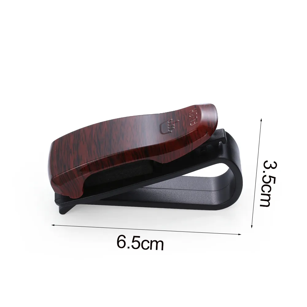 Plastic Wood Grain Car Clip Holder For Reading Glasses Sunglasses ...