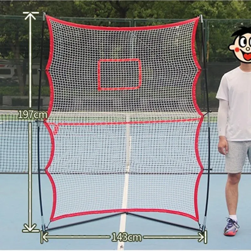 Portable Tennis Practice Rebound Net - 200x145cm Mini Racquet Sports ...