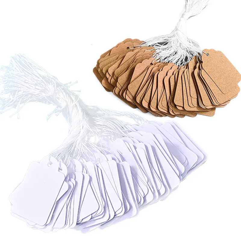 DHgate.com:100-Pack White Blank Price Tags for Jewelry, Clothing, and ...