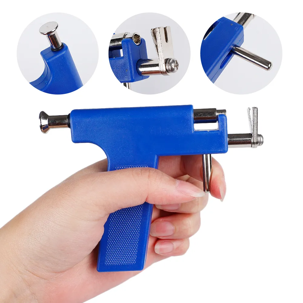DHgate.com:98Pcs Ear Nose Lip Piercing Gun Kit: Stainless Steel Self ...