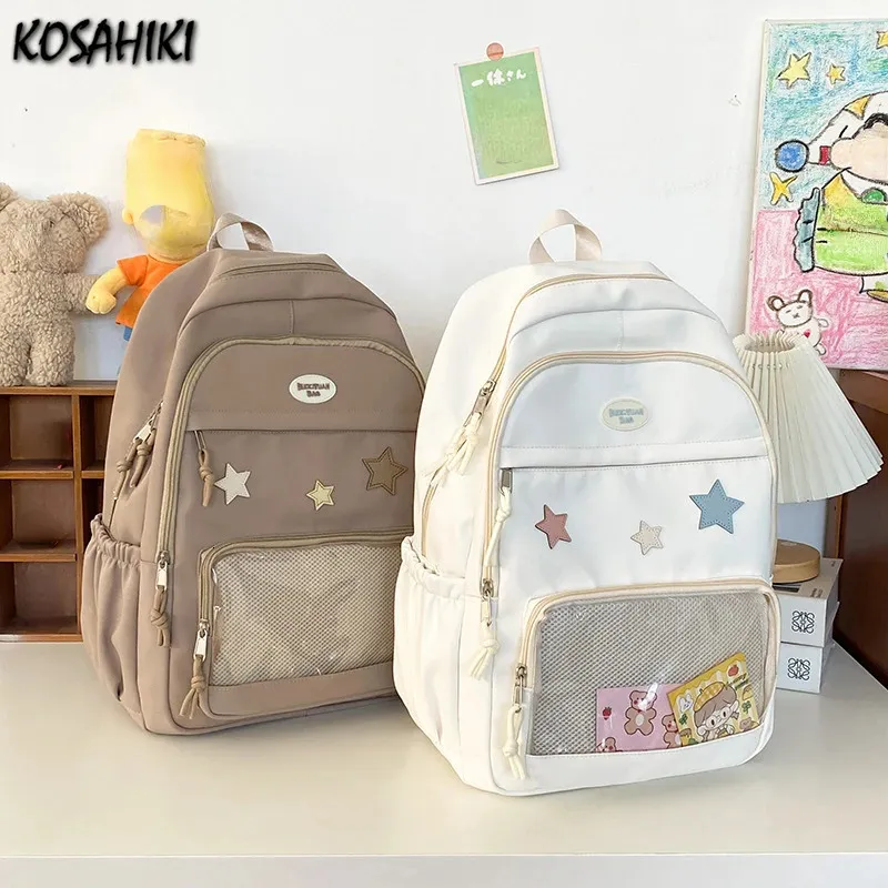 Anime Backpacks, Kawaii Backpacks: Transparent Star Design School Bag ...