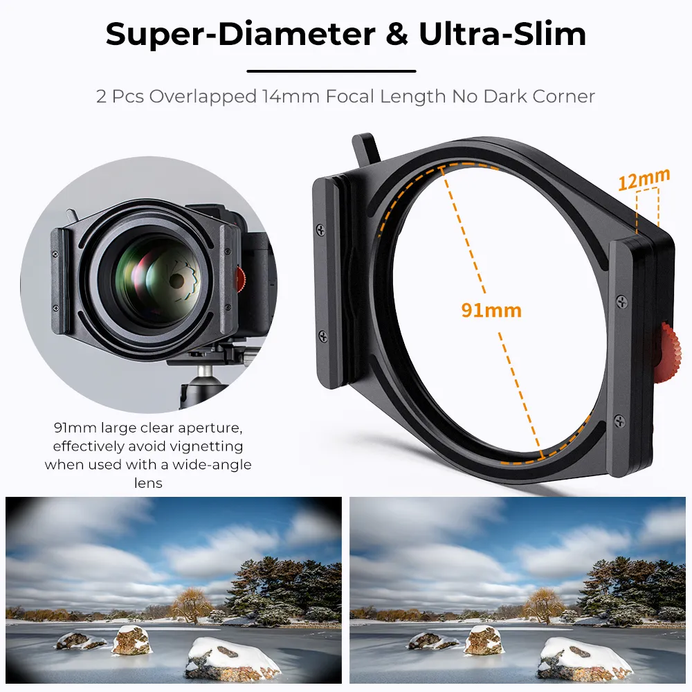 10-Piece Kit K&F Concept Pro Square Filter Holder Kit for Camera Lens ...