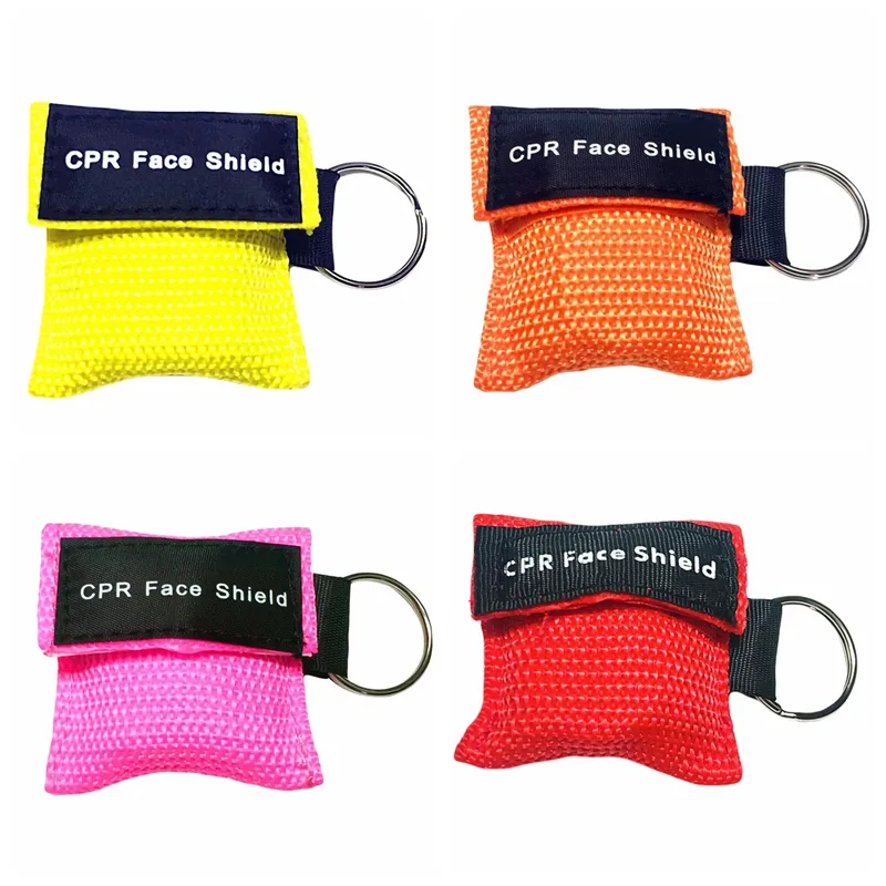 CPR Face Shield Keychain Portable Emergency Breathing Mask With One Way ...