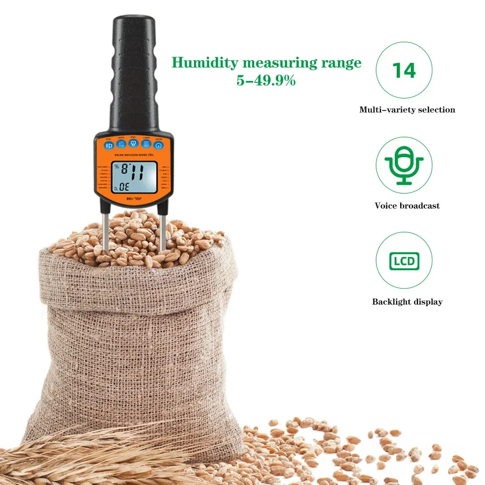 DHgate.com:Digital Grain Moisture Meter JGL-188 Hygrometer with Probe ...