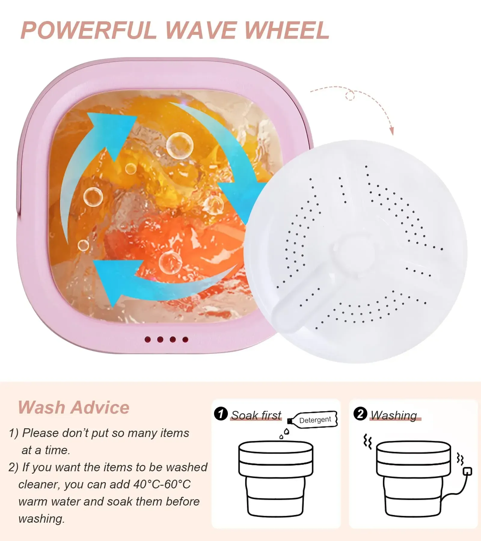 DHgate.com:9L Foldable Mini Washing Machine for Baby Clothes, Underwear ...