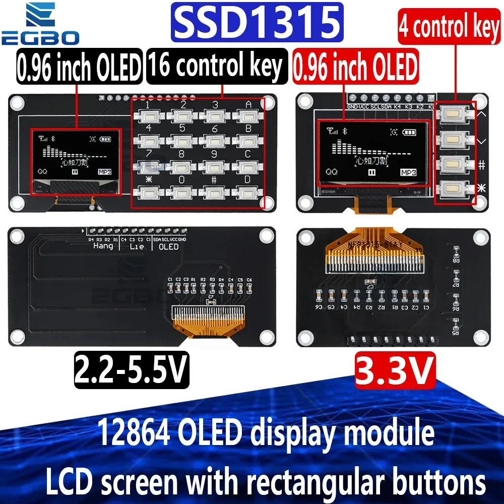 DHgate.com:96 Inch OLED IIC OLED Display, 4-Color 128x64 LCD Screen ...