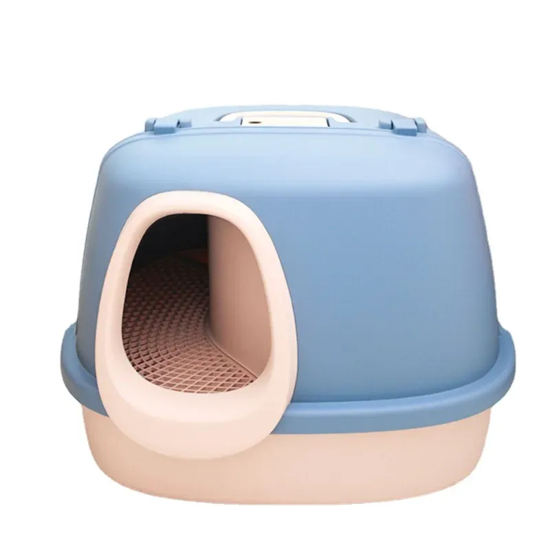 Fully Enclosed Cat Litter Box Creative Channel Home Supplies Clamshell ...