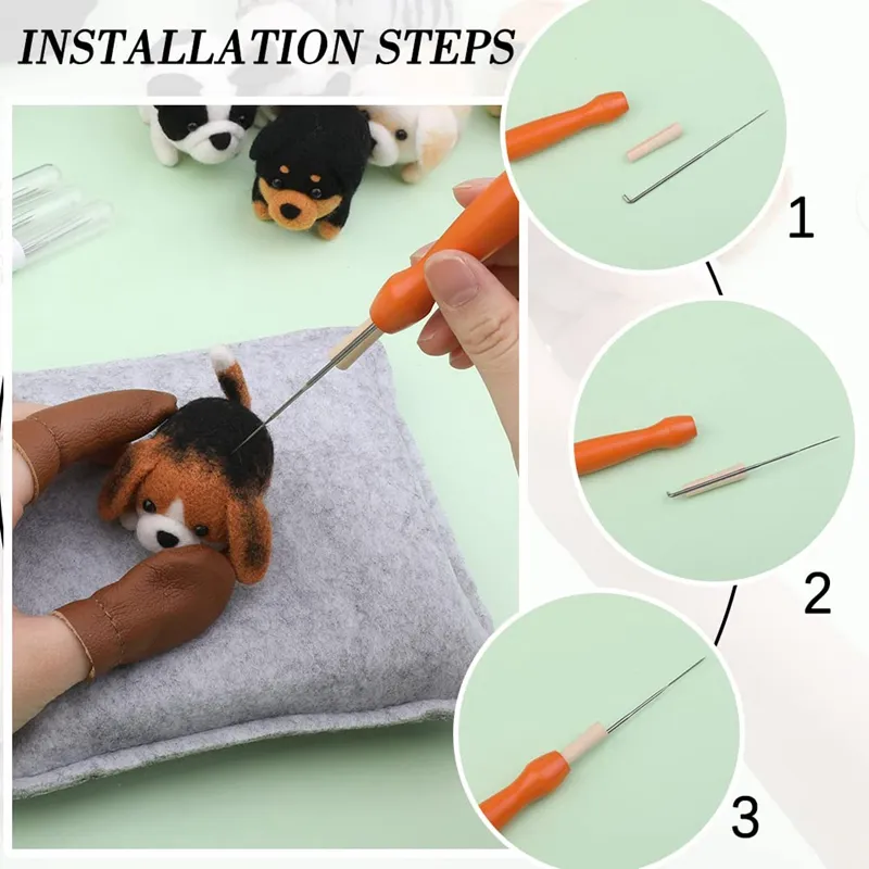 Needle Felting Kit with Felting Needles, Foam Mat, and Instruction ...