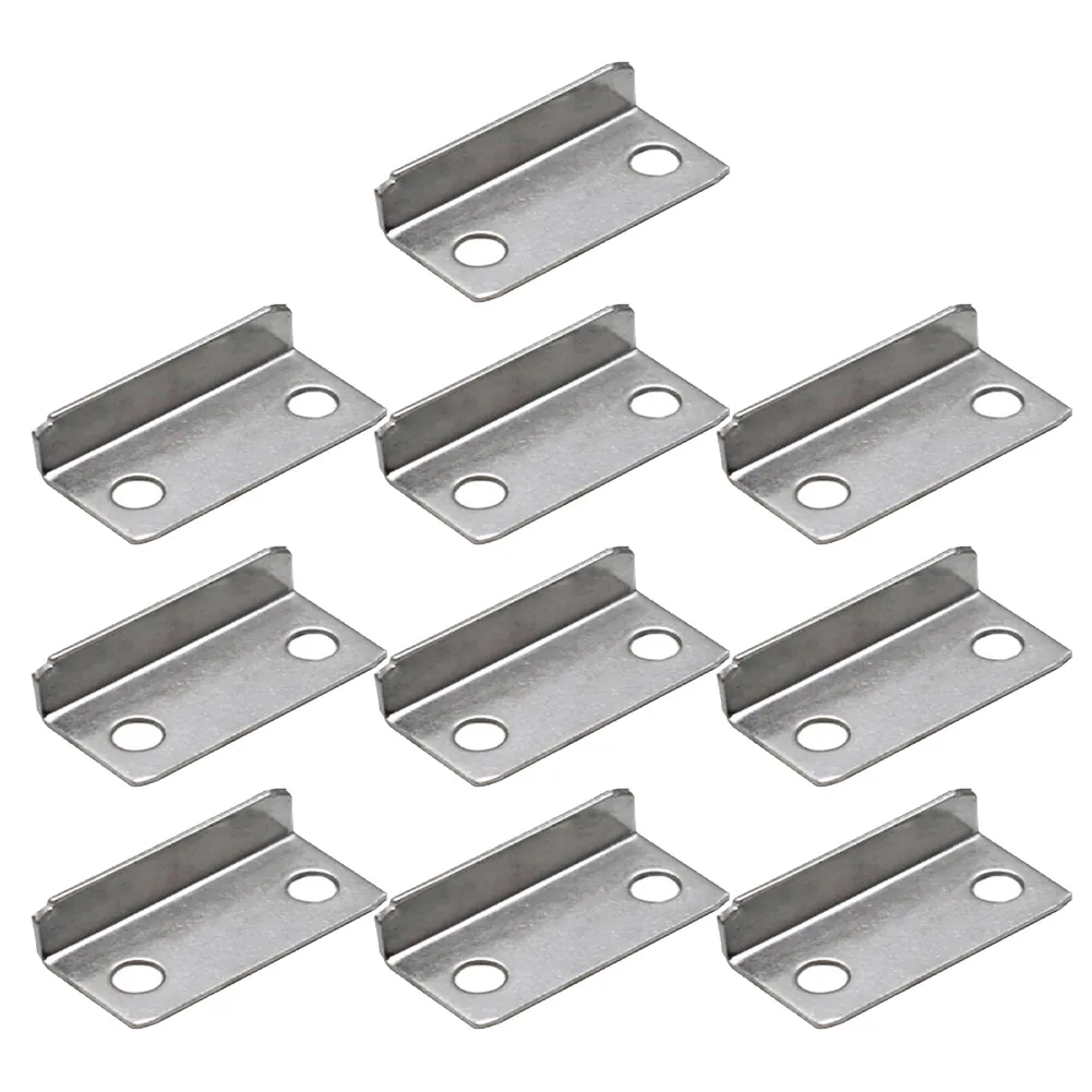 Silver Metal Drawer Lock Strike Plate Hardware Right Angle Replacement ...