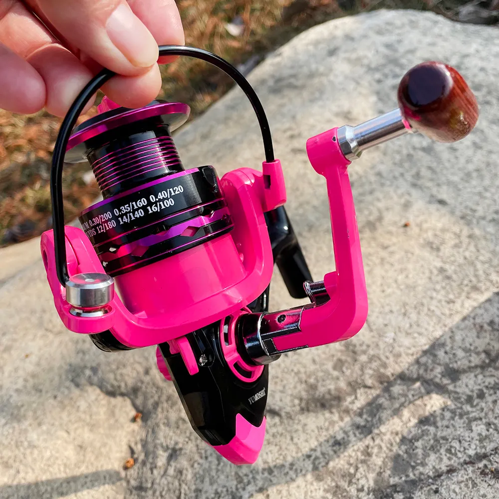 DHgate.com:Wooden Grip Spinning Fishing Reel with Audible Fish Alarm ...