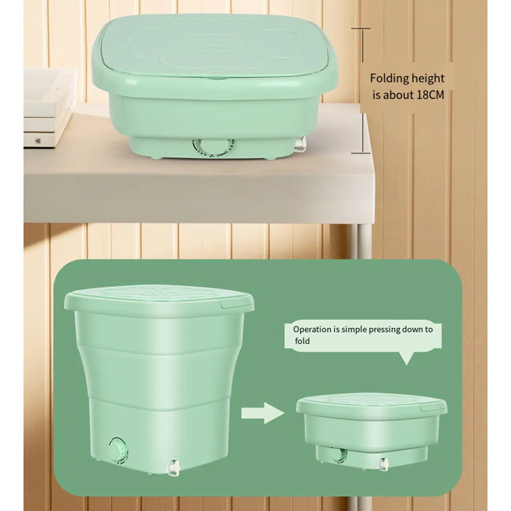 Foldable Washing Machine Portable Folding Washing Machine With Blue ...
