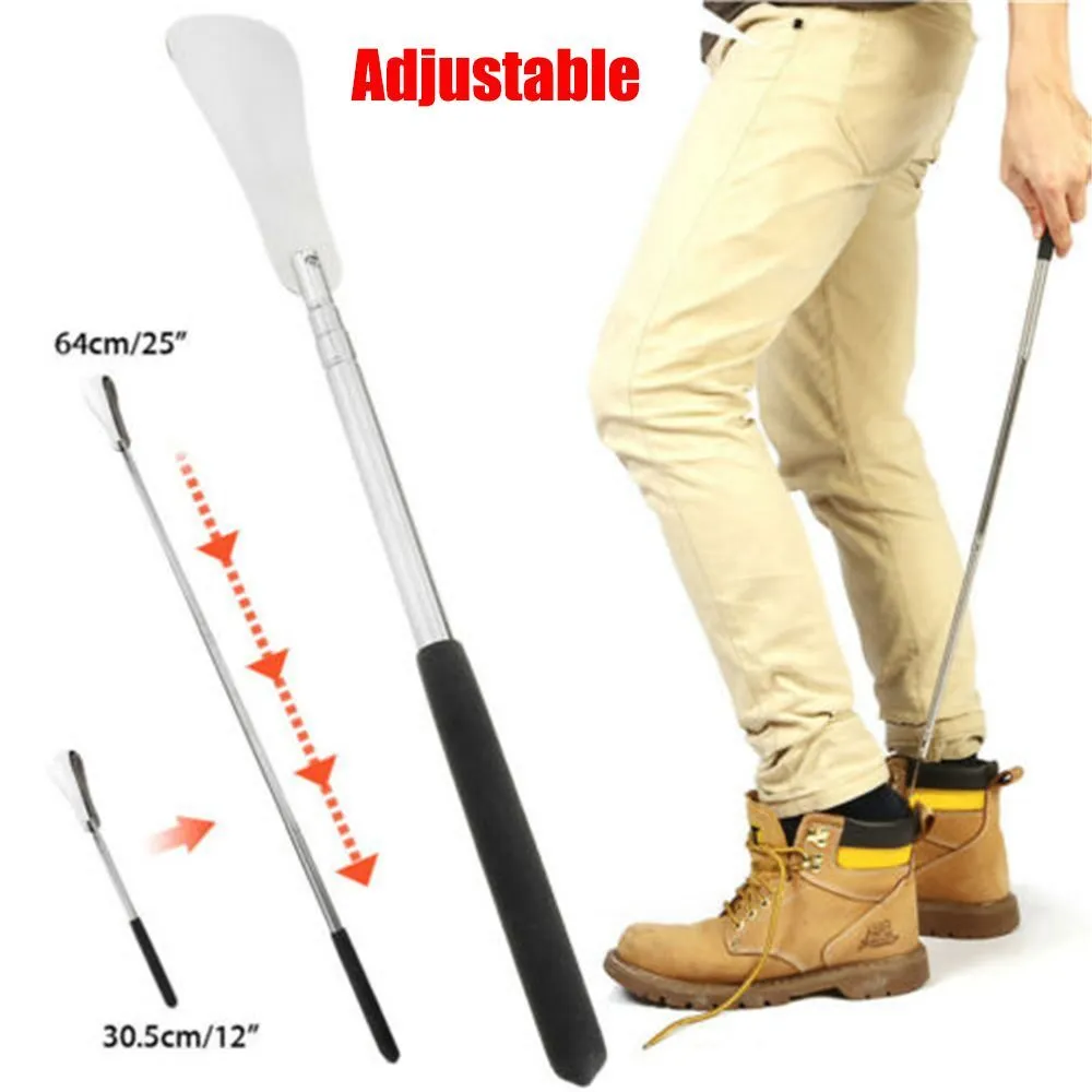 Anti Slip Handle Shoe Remover Metal Shoe Horn with Extendable Long ...