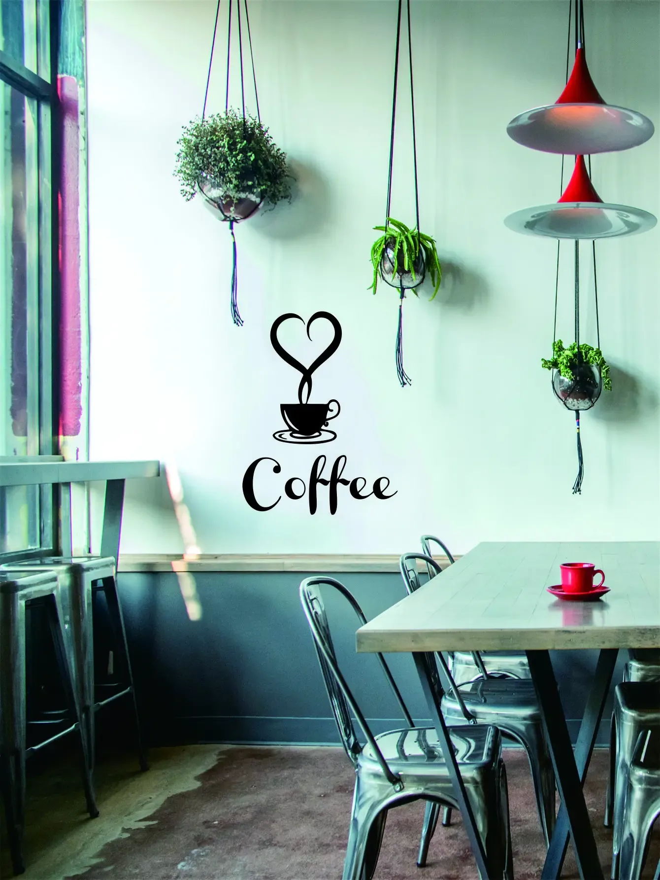 DHgate.com:Coffee Cup Wall Sticker - Removable Vinyl Decal for Home ...