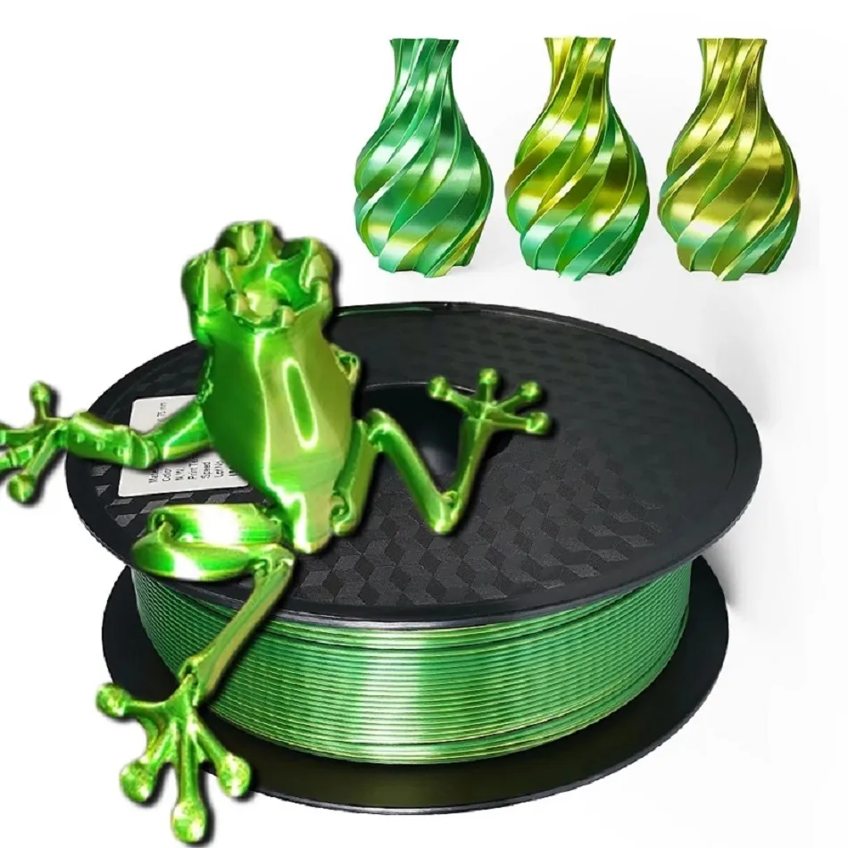 2024 Dual Color PLA Filament 1kg/250g For 3D Printer, 1.75mm Silk ...