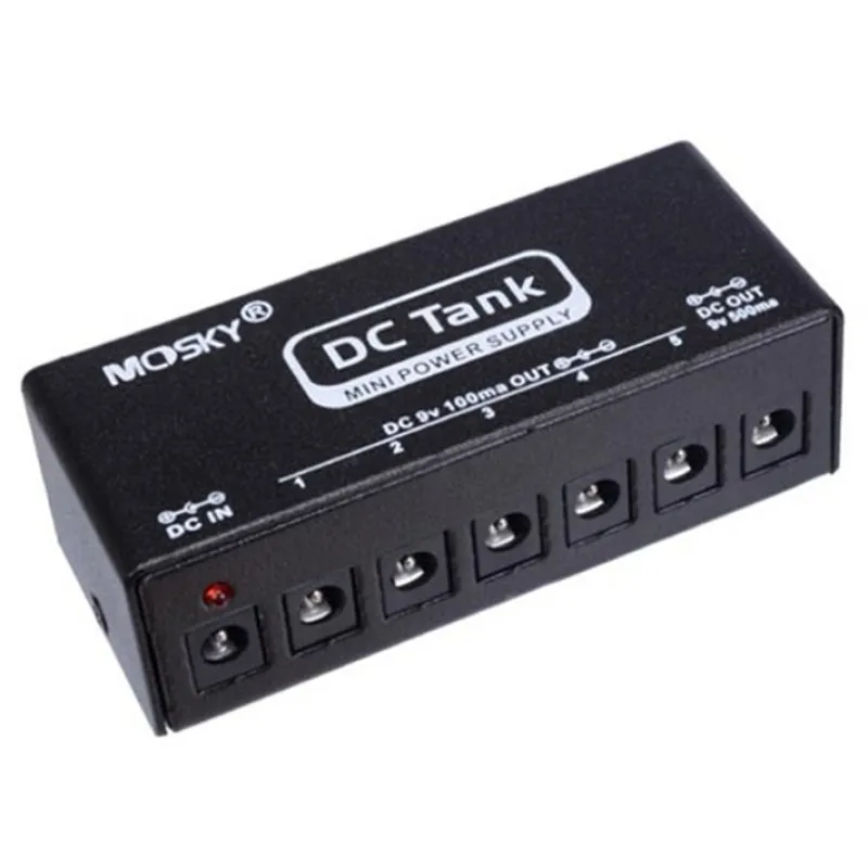 Mosky DC-Tank Mini Supply Guitar Effects Pedal 6 Isolated Output Power ...