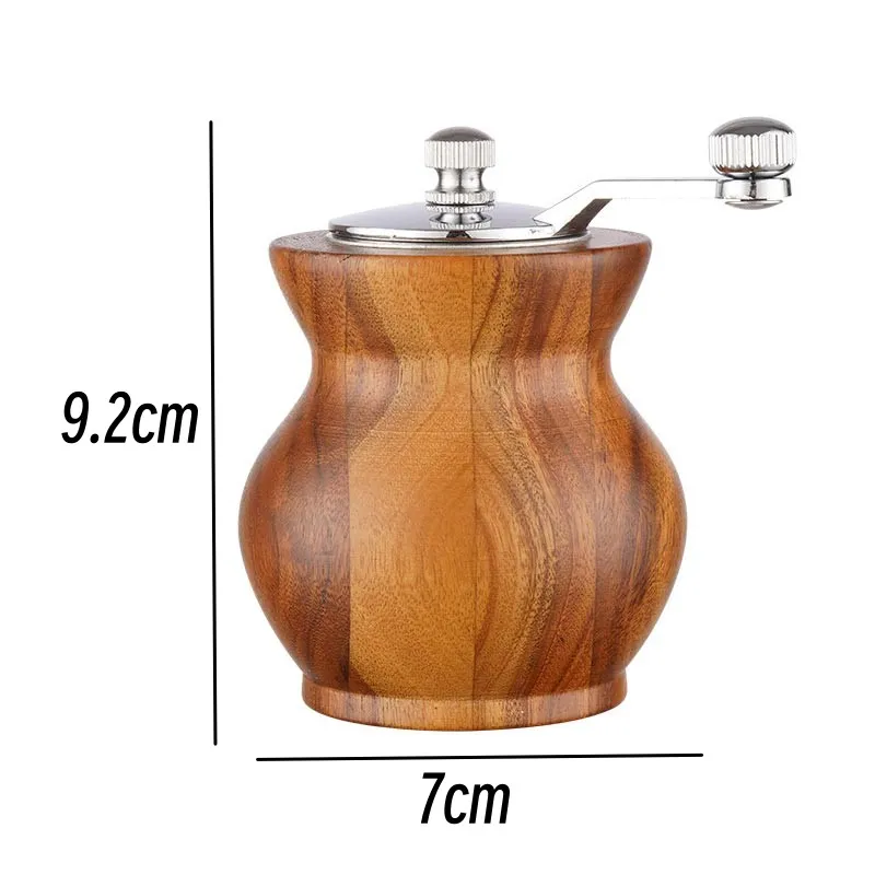 Mini Wood Salt and Pepper Grinder Mill Set - Ceramic Core, Adjustable ...