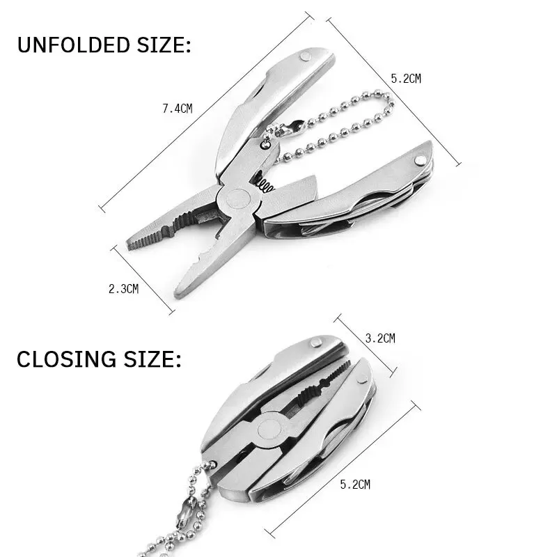 Mini Multifunctional Pliers - Portable Folding Tool with Turtle Back ...