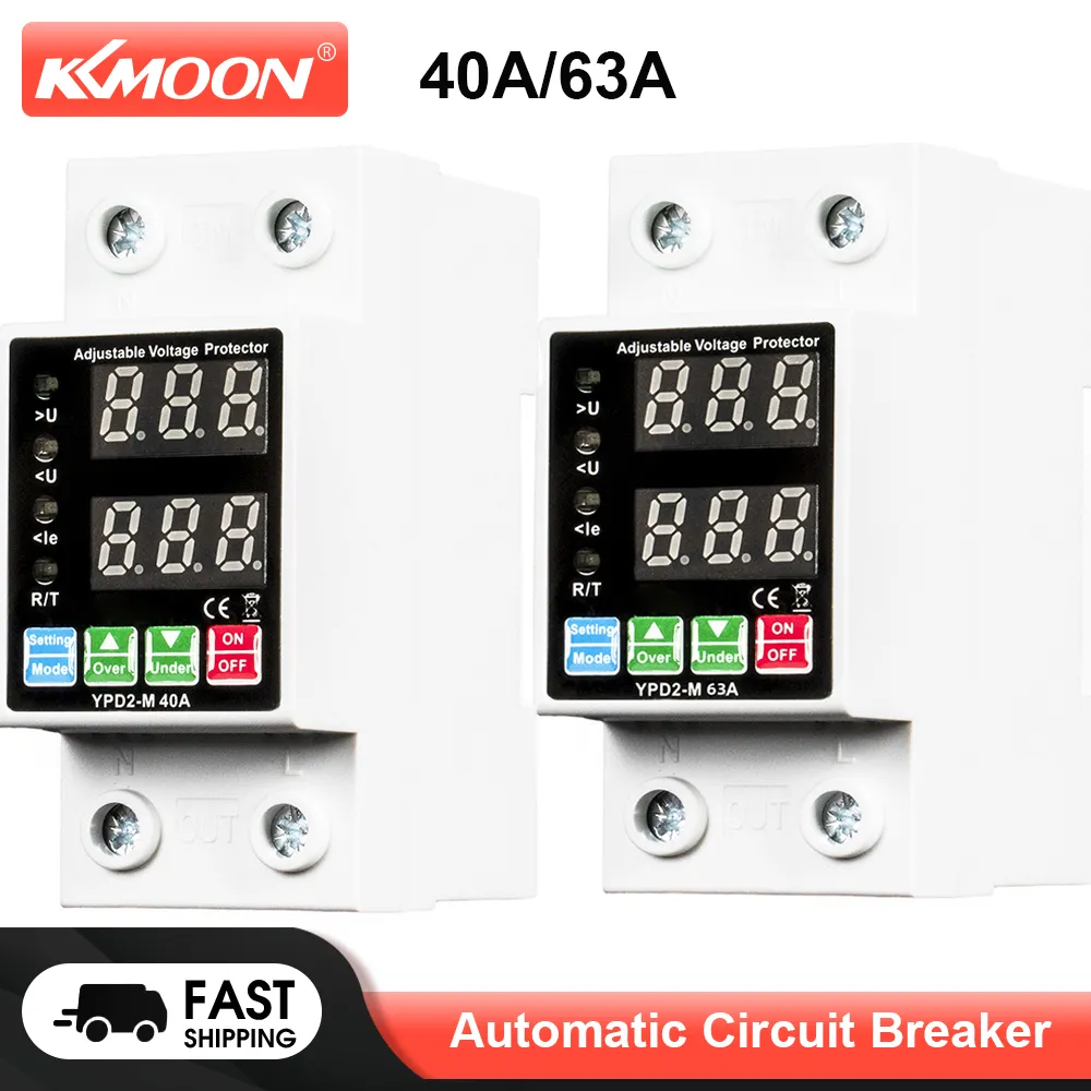 KKMOON Circuit Breaker - Automatic Self-Resetting Over/Under Voltage ...