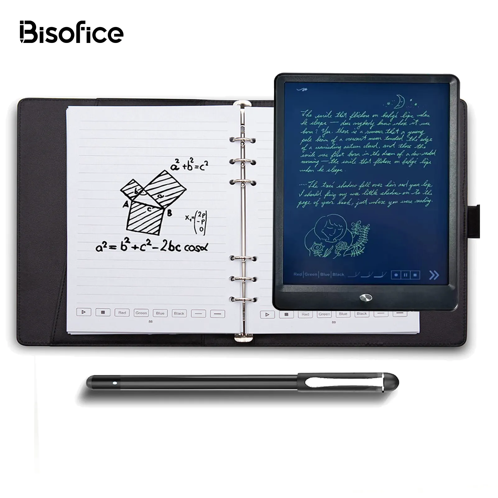 Bluetooth Notebook With Digital Pen Set A5 Lined Notebook & Smart Pen ...