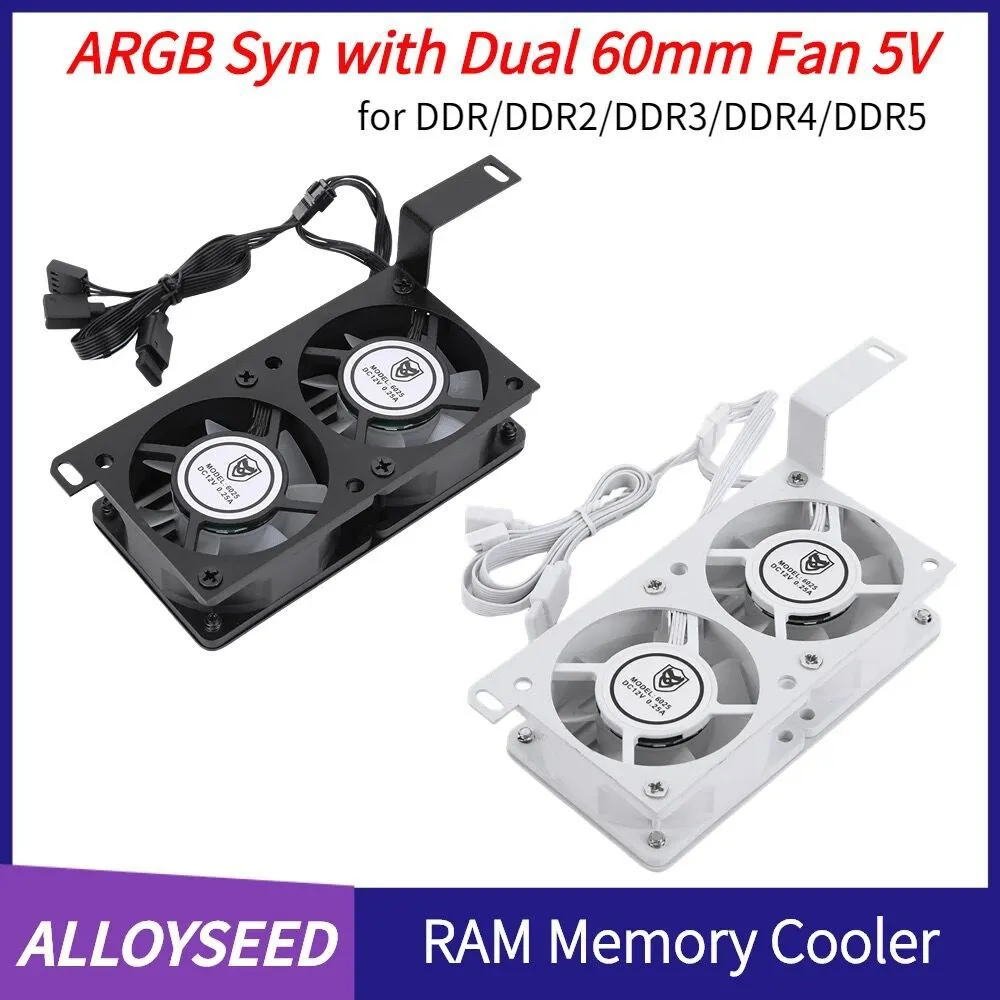 DHgate.com:1PCS Heatsink CPU Cooler, Dual 60mm RGB Cooling Fan, 6000-3600RPM, Low Noise, for DDR ...