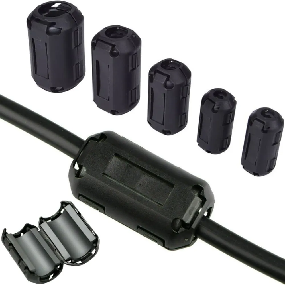 Magnetic Cable Clips Ferrite Bead Clamp - EMI RFI Noise Filter, Snap-On ...